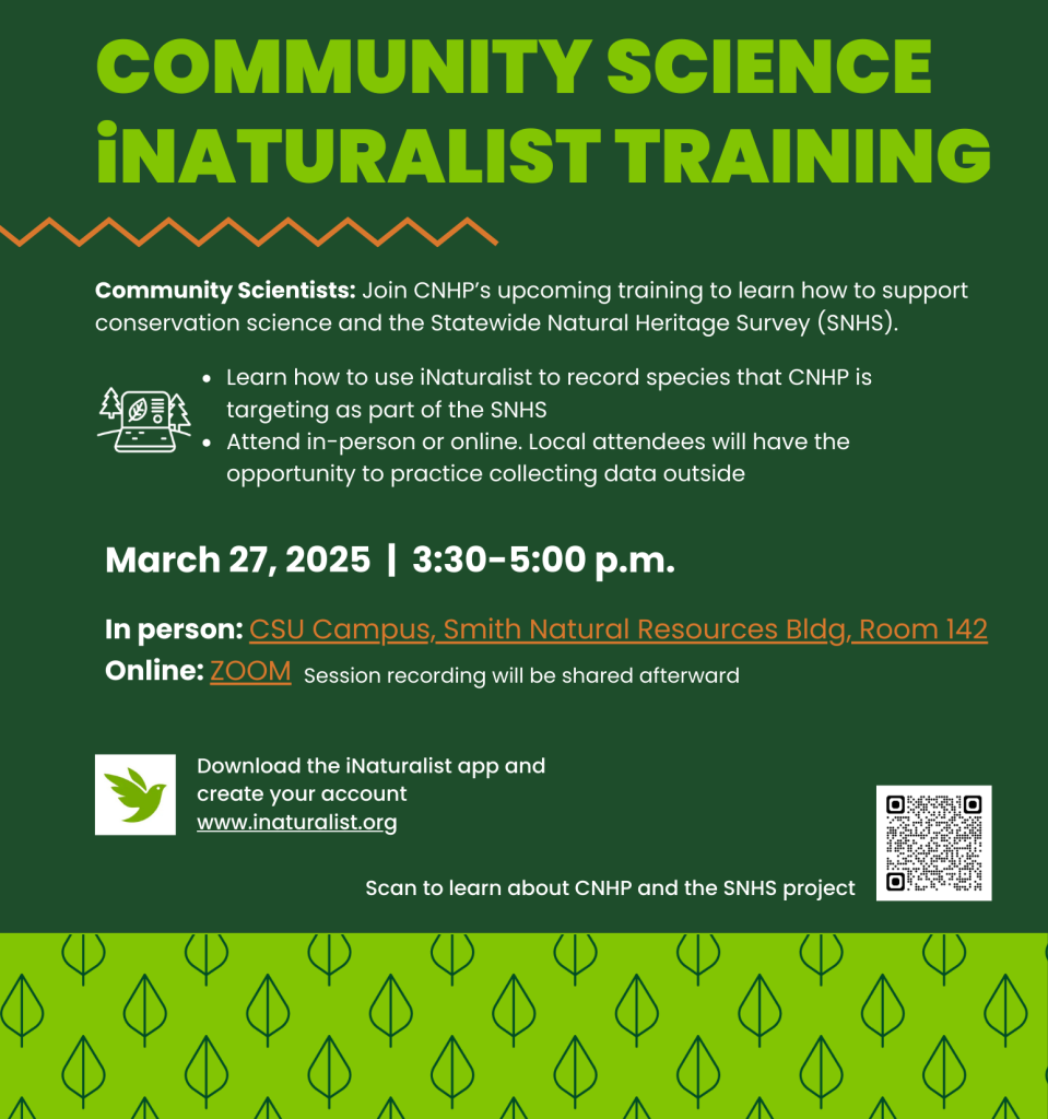 SNHS Engagement - Colorado Natural Heritage Program